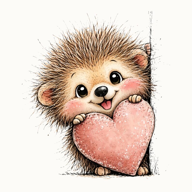 Woodland Animals Valentine Clipart PNG, Cute Forest Animals Watercolor ...