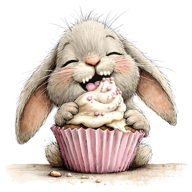 Watercolor Easter Bunny Clipart Bundle, Spring Rabbit Illustration ...