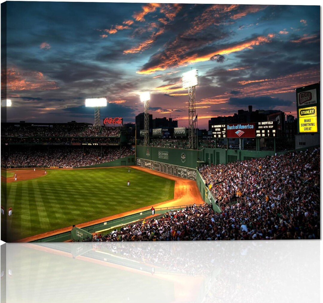 Fenway Park Baseball Stadium Print – Sunset Sports Photography Wall Art ...