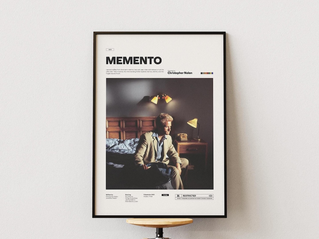 Memento Poster, Christopher Nolan's Film Memento Print, Guy Pearce ...