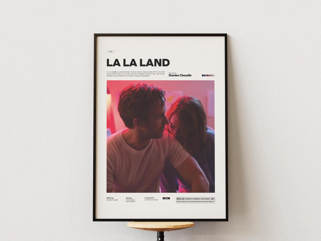 La La Land Movie Poster, Ryan Gosling, Emma Stone Print - Etsy