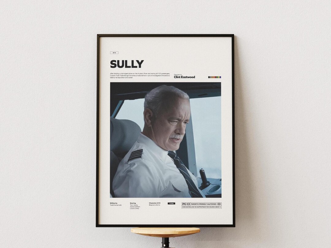 Sully Poster, Tom Hanks Poster, Clint Eastwood Film Sully Print ...