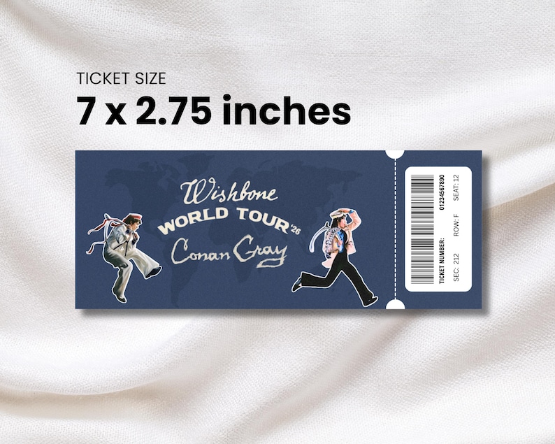 Conan Gray Wishbone World Tour Ticket - Instant Download - Printable ...