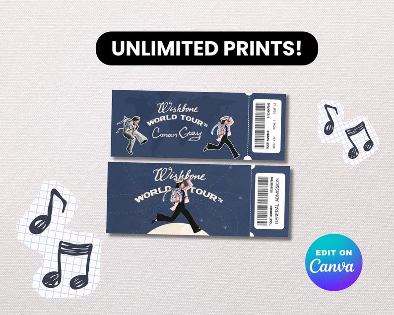 Conan Gray Wishbone World Tour Ticket - Instant Download - Printable ...