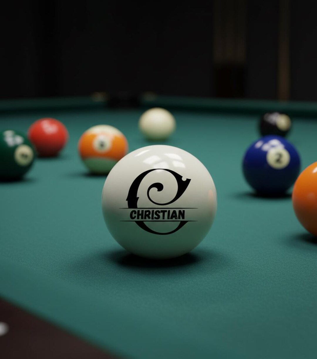 Engraved Cue Ball, Billiards Cue Ball, Best Gift for Dad, Father Day ...
