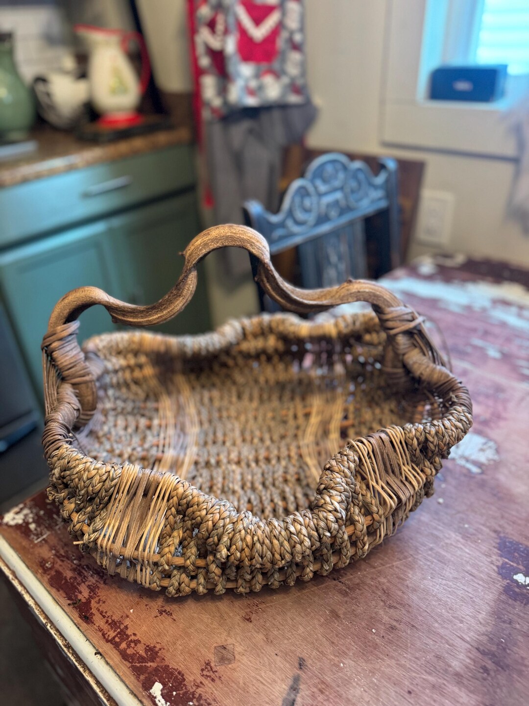 Primitive Eye of God Wicker Large Basket - Etsy