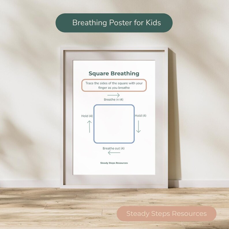 Square Breathing Poster, Calm Corner Visual Printable - Etsy