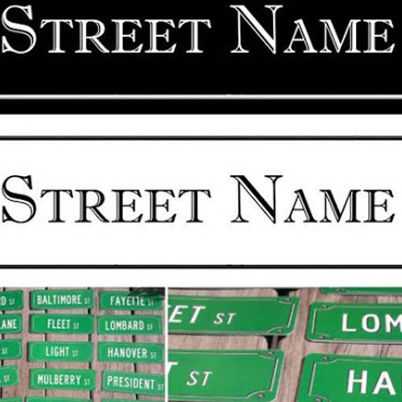 City Street Sign - Etsy