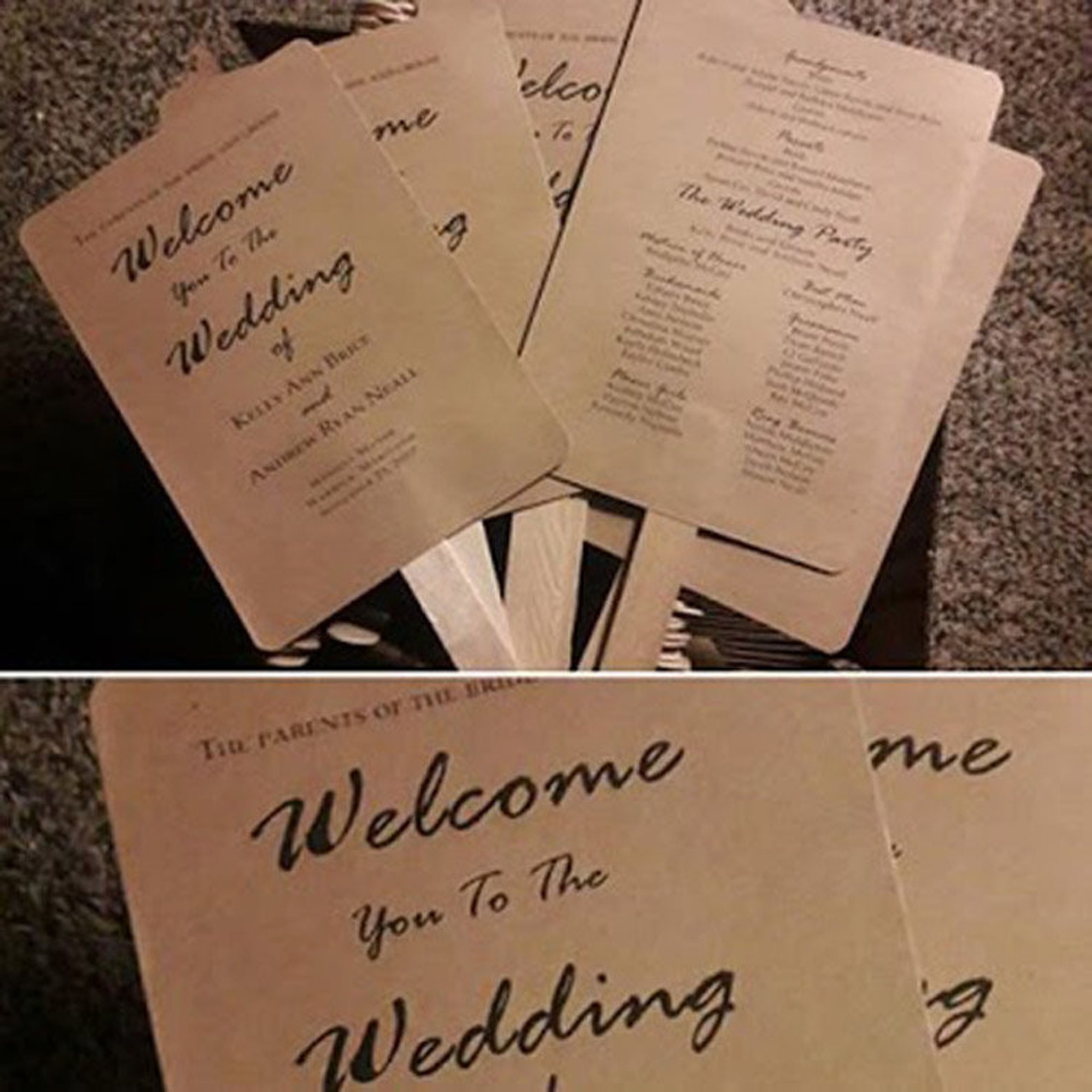 Rustic Wedding Program Fans Printed Ceremony Fan for Weddings - Etsy