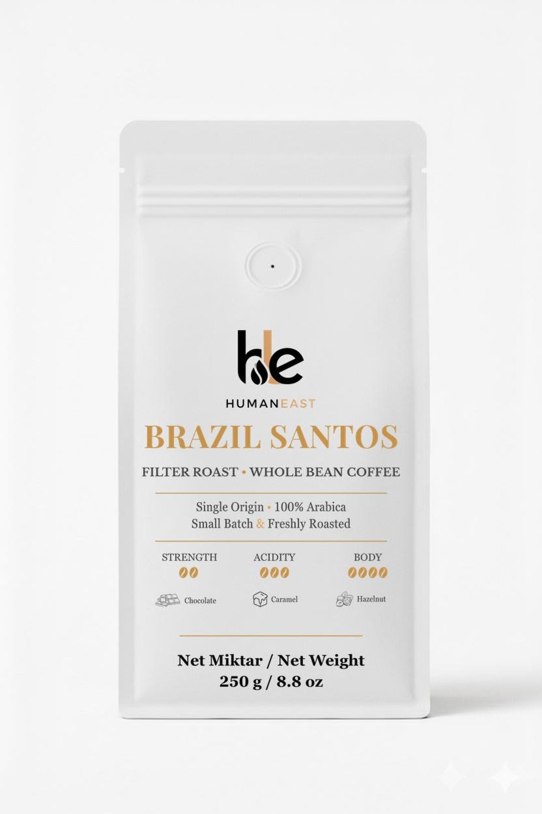 Humaneast Brazil Santos Single Origin Coffee — Natural Process, 100% ...