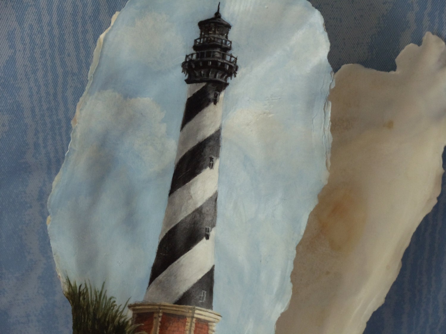 Cape Hatteras Lighthouse Hand Painted on Shell - Etsy