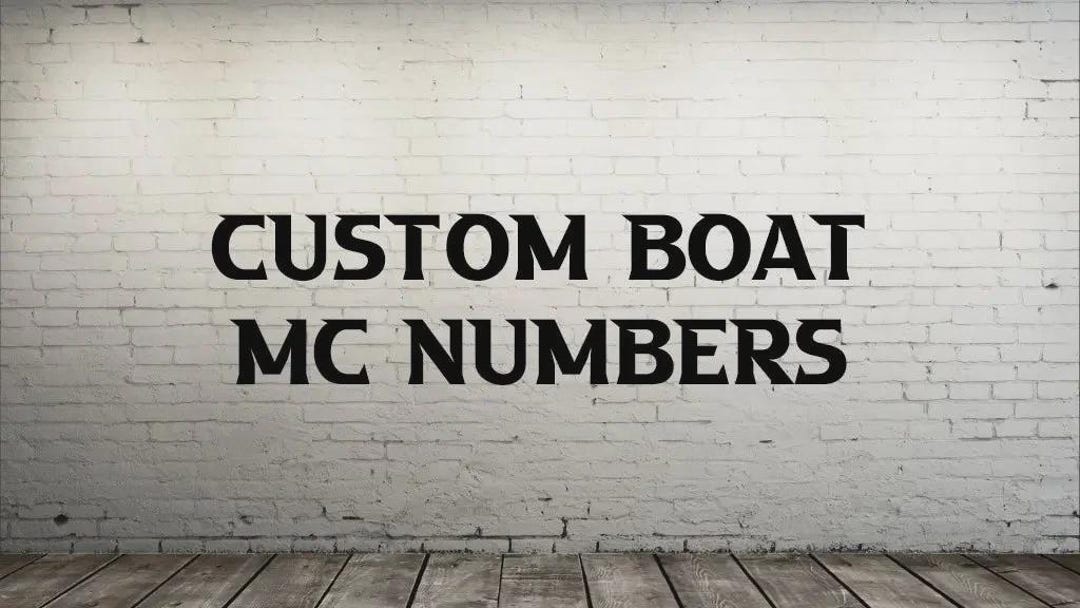 Custom Boat MC Numbers - Etsy