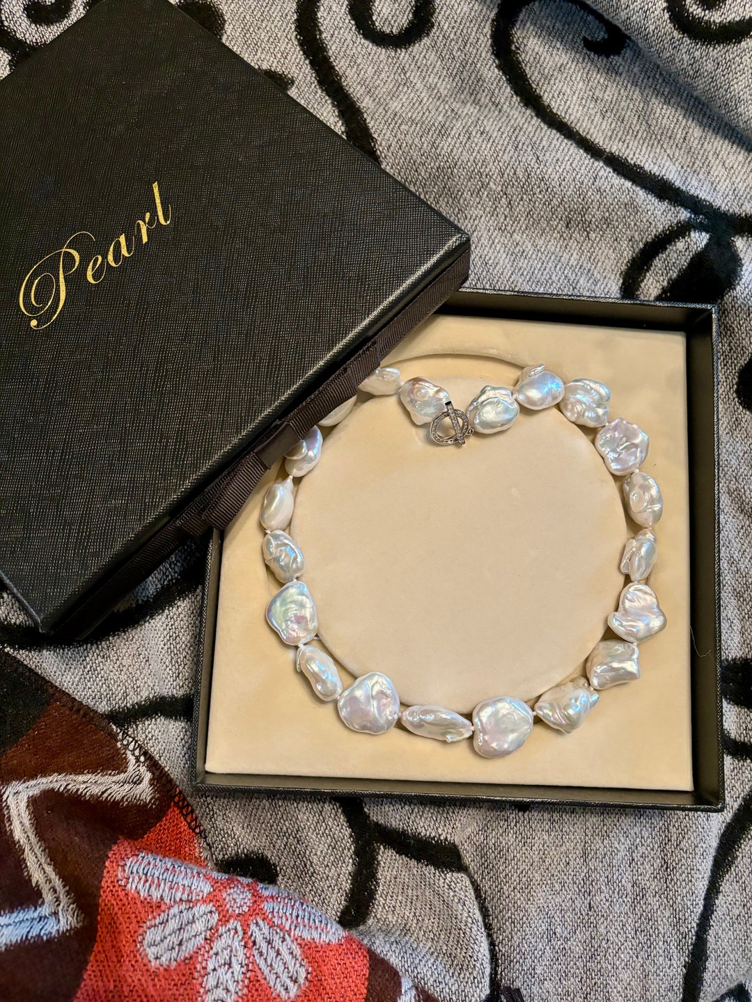 Big Fat Baroque Pearl Necklace - Etsy