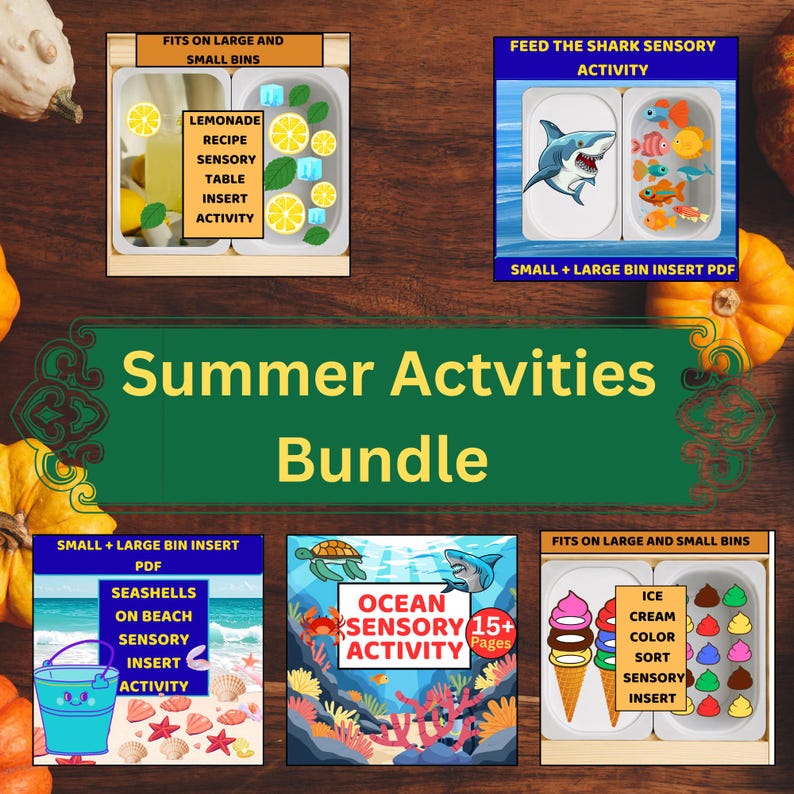 Summer Activities Bundle for Preschool Toddlers| Sensory Bin Table ...