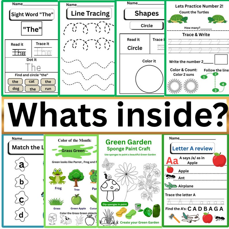 Full Year Toddler Curriculum Printable Bundle, Preschool Worksheets ...