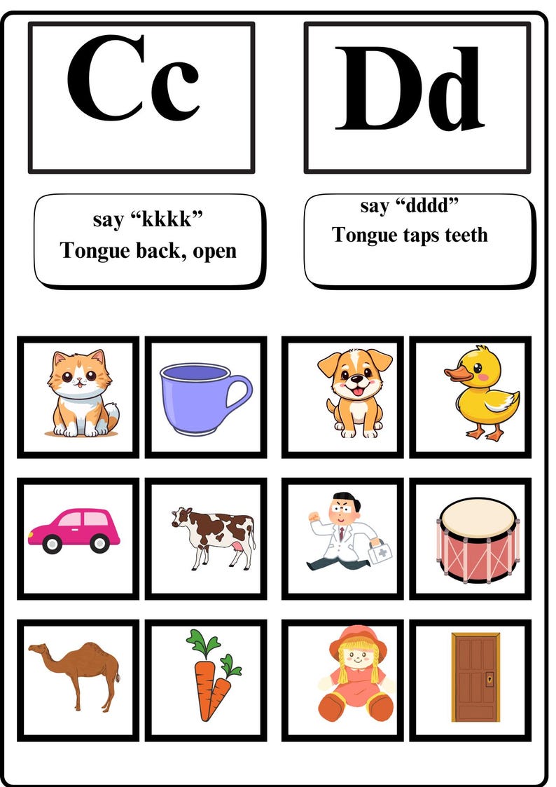Phonics Flashcards A–Z | Printable Alphabet Sound Cards for Preschool ...