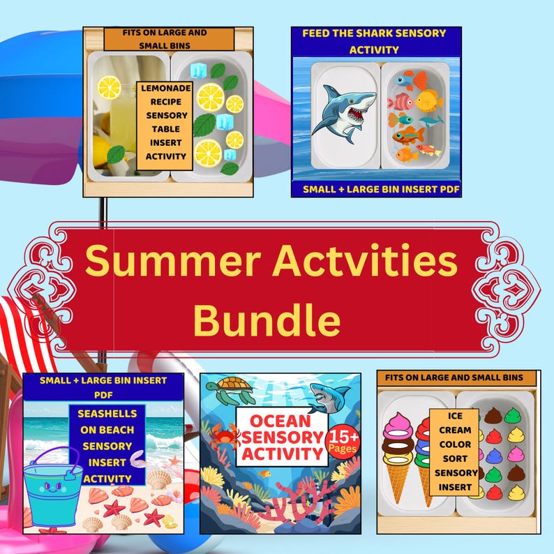 Summer Activities Bundle for Preschool Toddlers| Sensory Bin Table ...