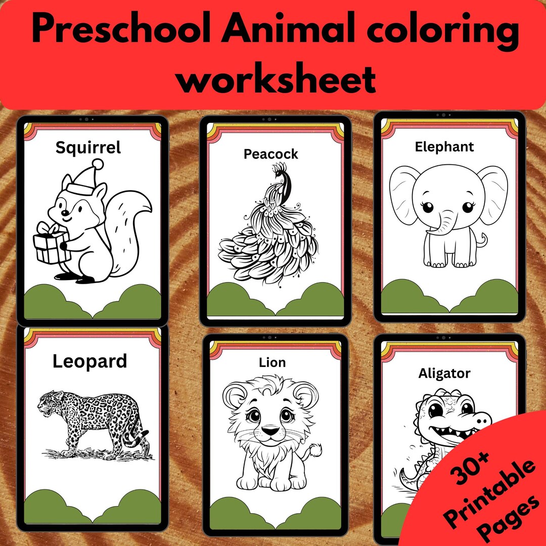 ABC Animal Coloring Book for Toddlers and Preschool Learning Activities ...