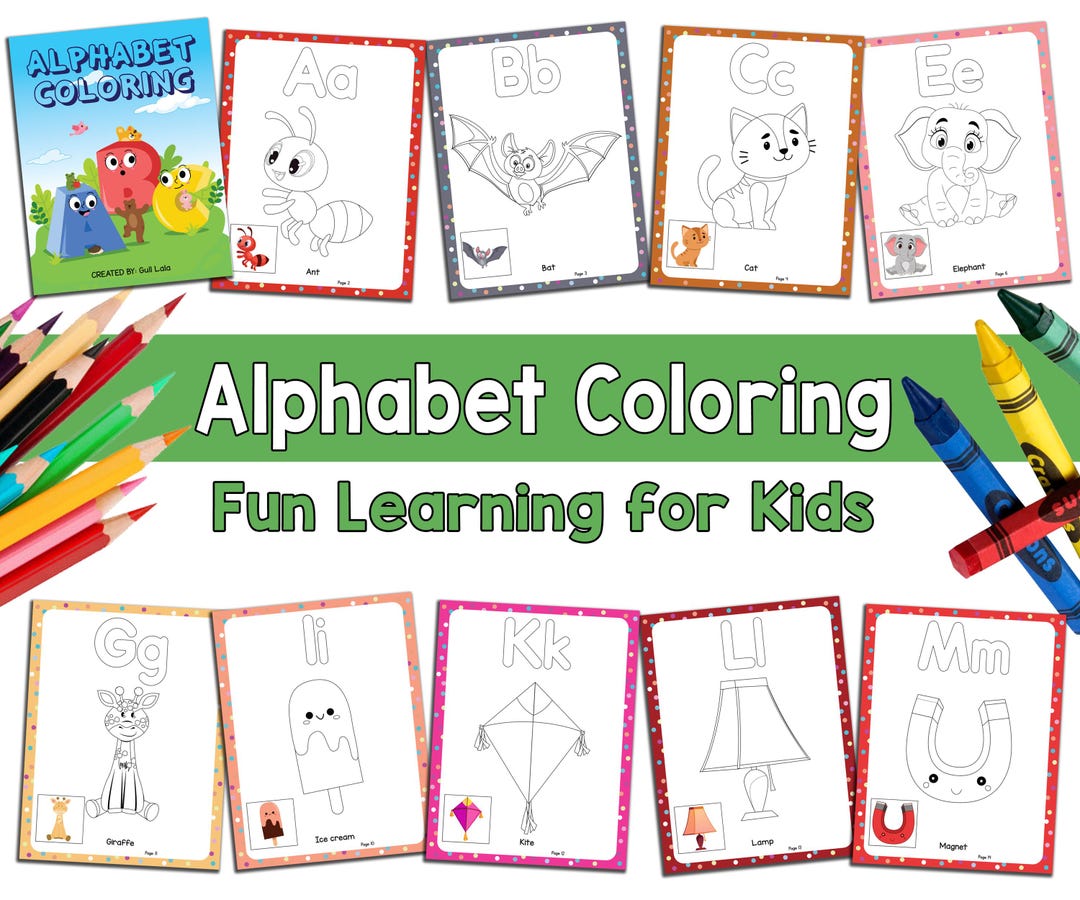 ABC Coloring Book Printable | Alphabet Worksheets for Preschool ...
