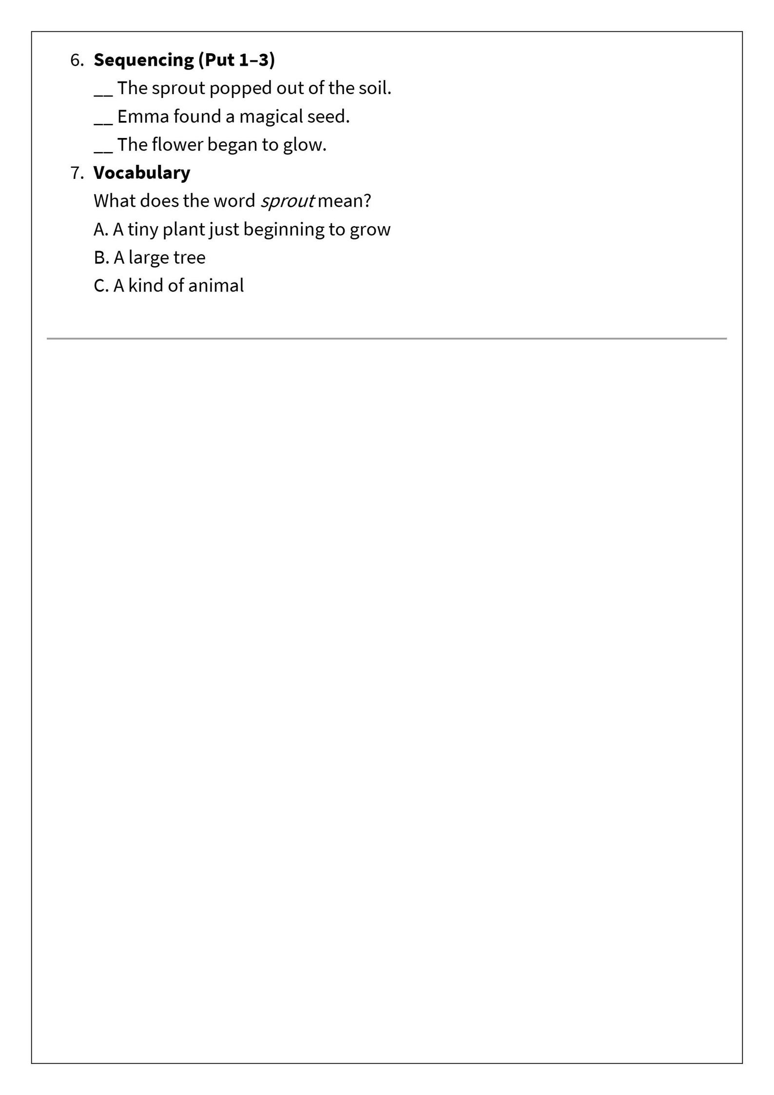 Grade 2 Reading Comprehension | Fiction Stories & Questions (PDF) - Etsy