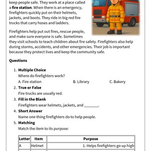 Grade 2 Reading Comprehension Passages | ELA Worksheets (PDF) - Etsy