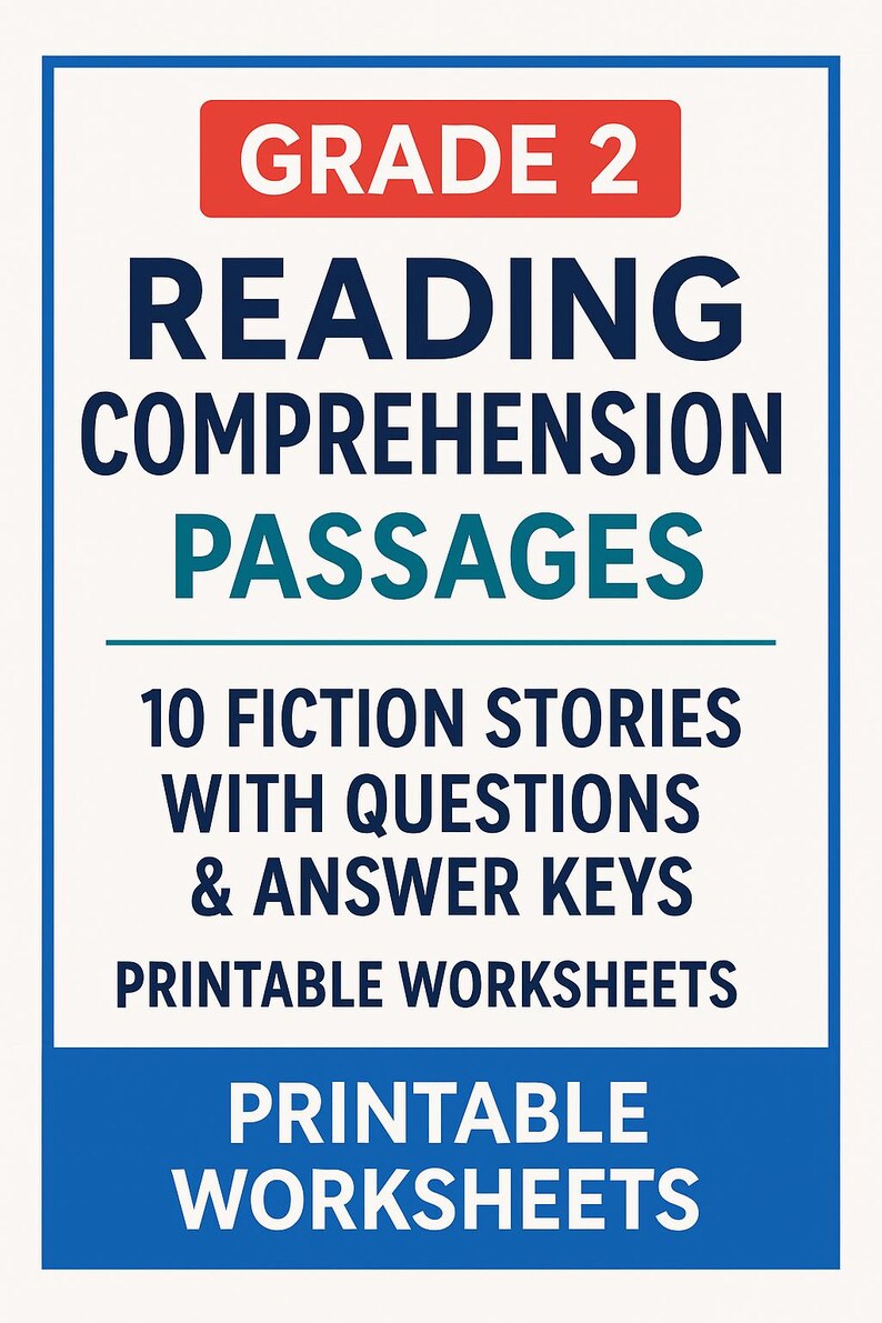 Grade 2 Reading Comprehension | Fiction Stories & Questions (PDF) - Etsy