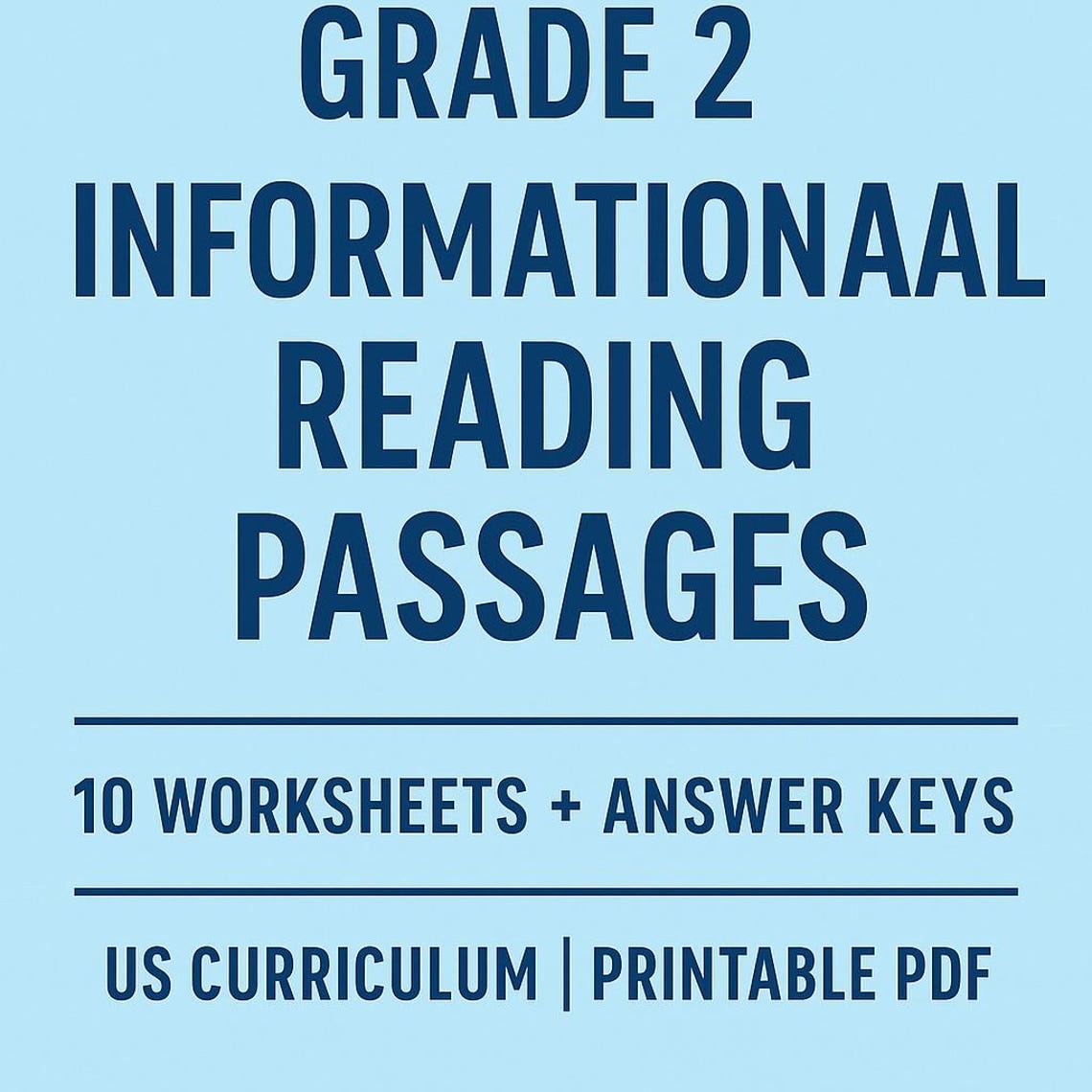 Grade 2 Reading Comprehension Passages | ELA Worksheets (PDF) - Etsy