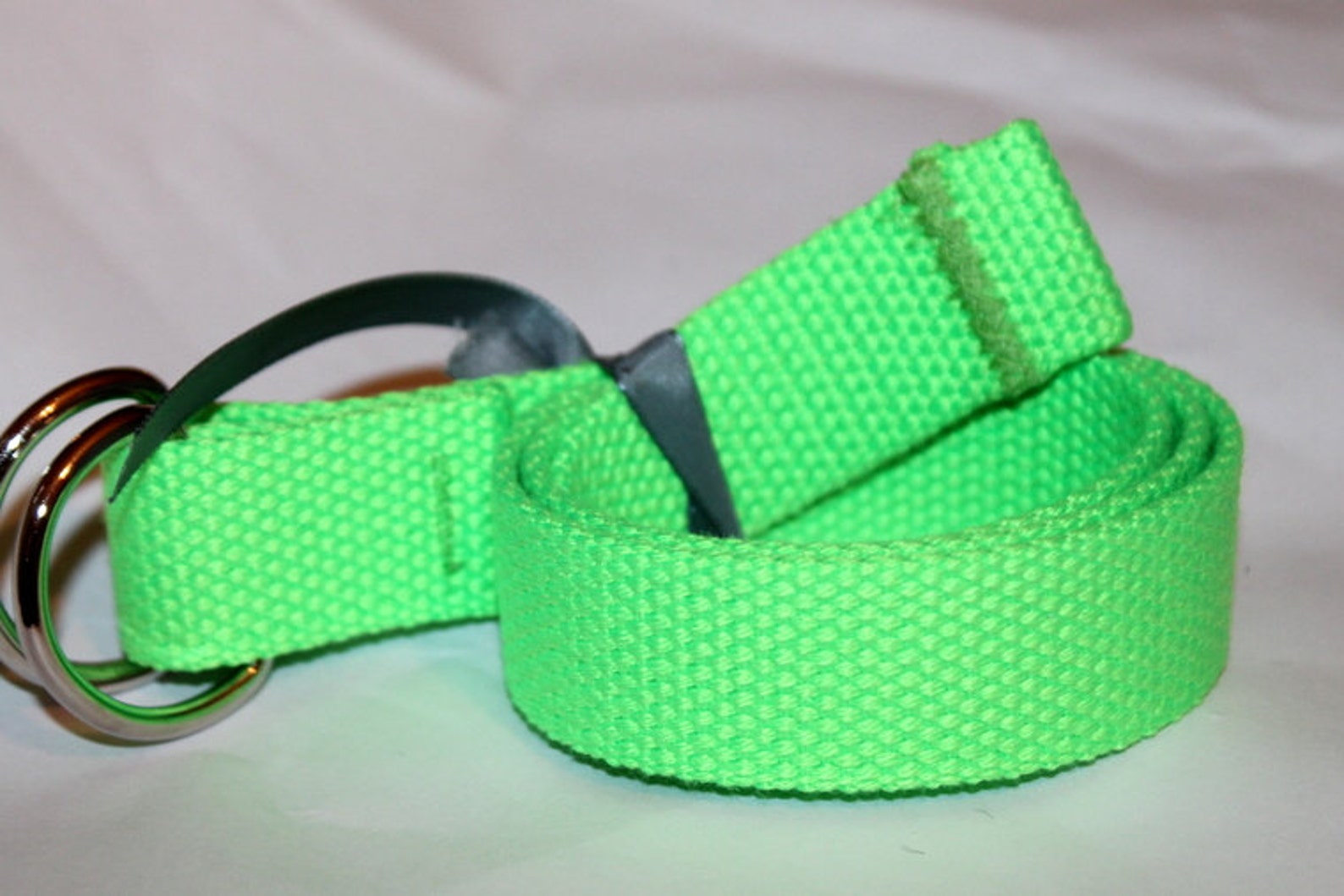 Kids Neon Green Belt Neon Green D Ring Fluorescent Green Webbing Belt ...