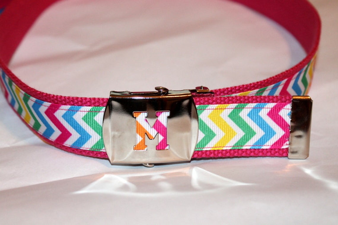 Personalized Chevron Belt Girls Letter Belt Initial Belt Girls - Etsy