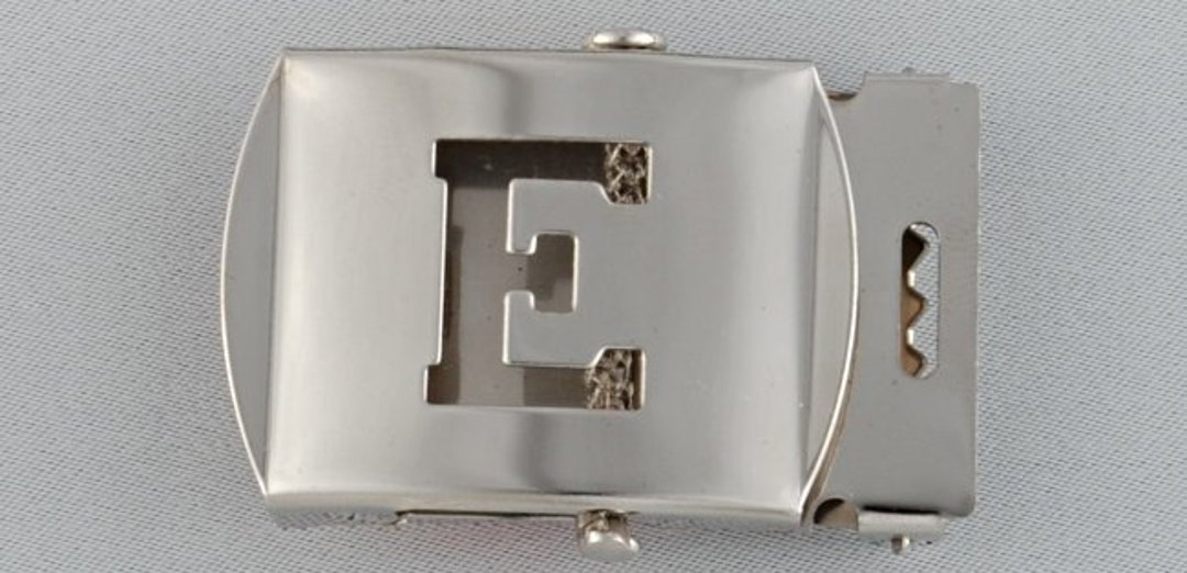 Initial Belt Buckle Silver Slide Buckle Fits 1 1/4 Width ANY LETTER ...