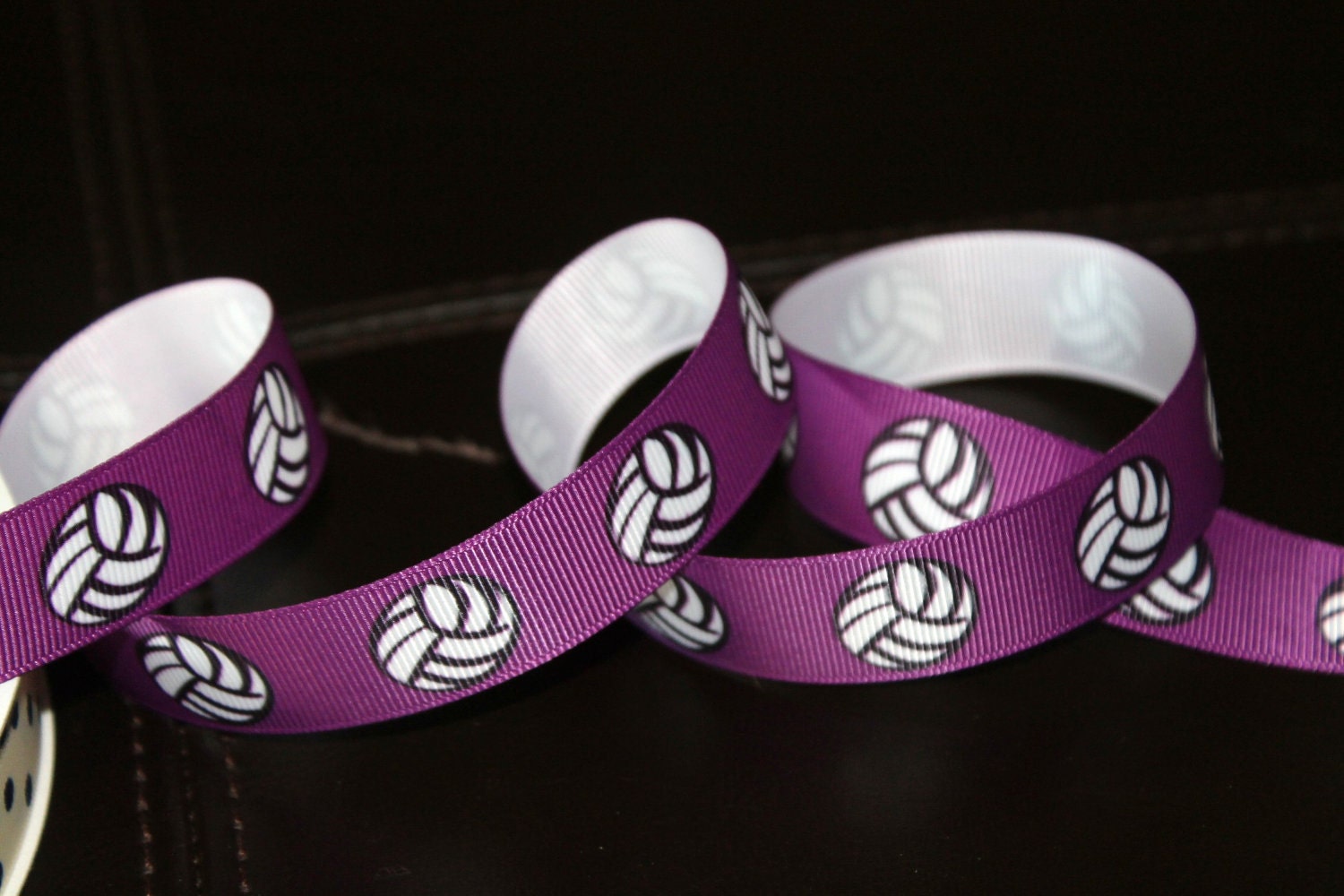 Purple Volleyball Ribbon 7/8 Inch 1-10 Yards - Etsy
