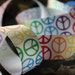 Rainbow Ribbon 7/8 Inch, PEACE SIGN Red, Yellow, Orange, Green, Blue ...