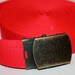 Wide Red Belt Webbing Belt Red Ladies Mens D Ring or Slide - Etsy