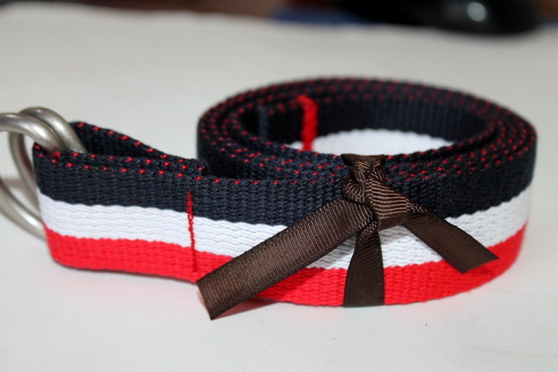 Nautical Stripe Belt Adult Stripe Belt Canvas Belt Menswear Ladies Belt ...