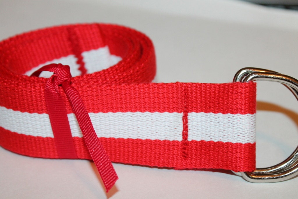 Black and Grey Belt Striped Adult Belt 1.5" Belt Black and White Stripe ...