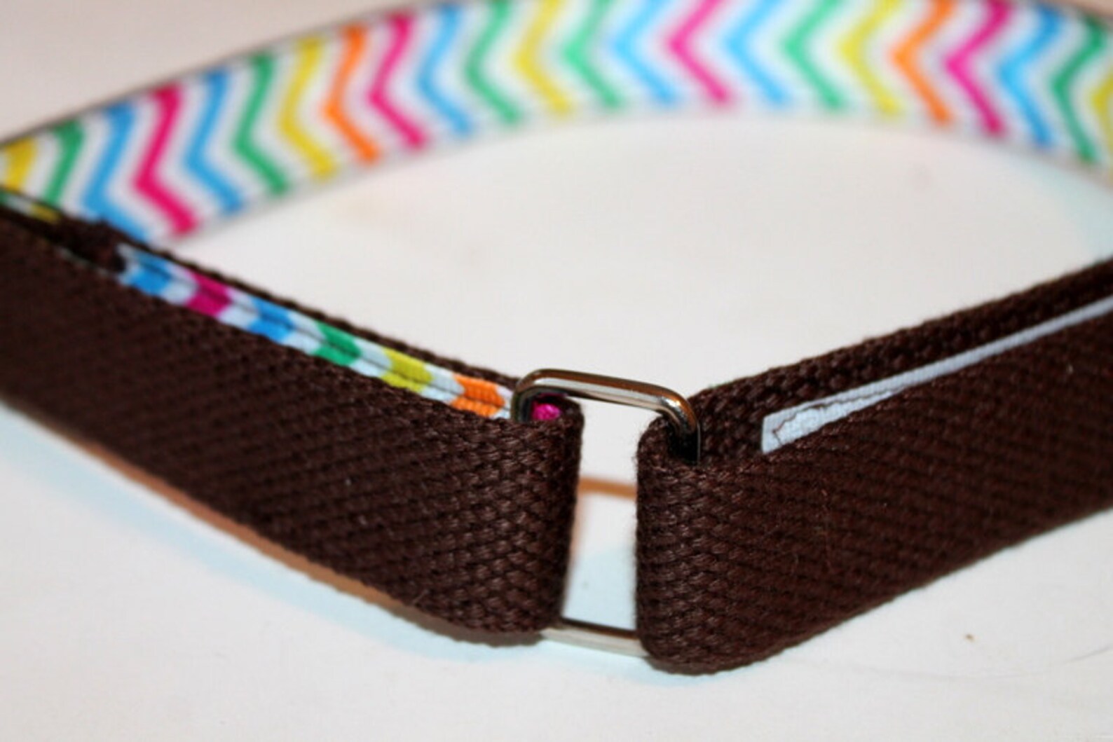 Girls School Belt Solid Brown Hook and Loop D Ring Ribbon Lined - Etsy