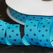 Turquoise and Navy Pin Dot Ribbon Nautical Ribbon 5 or 10 Yards Pin ...