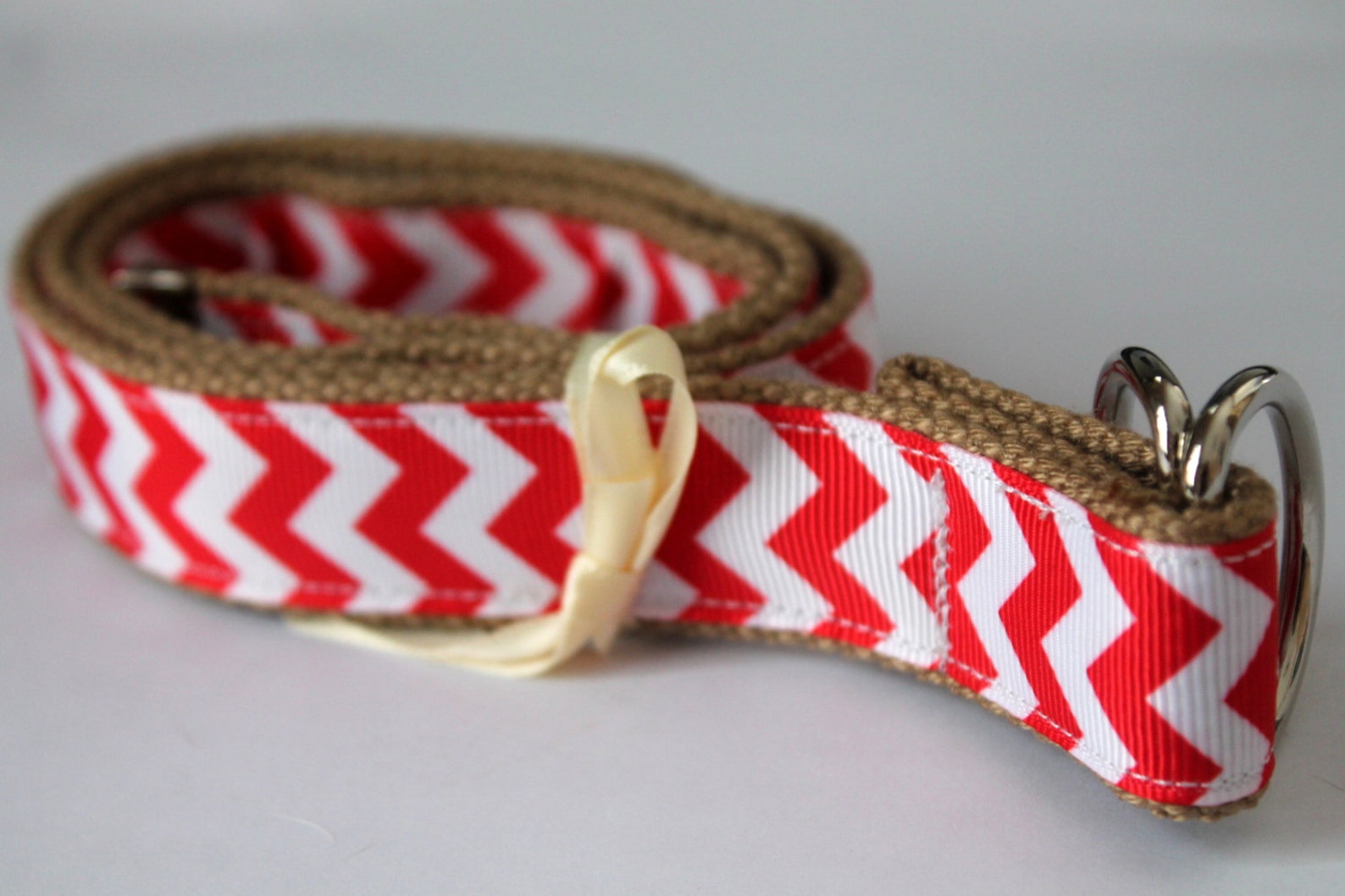Girls Preppy Belt Red Chevron Khaki Belt Girls Chevron Belt - Etsy
