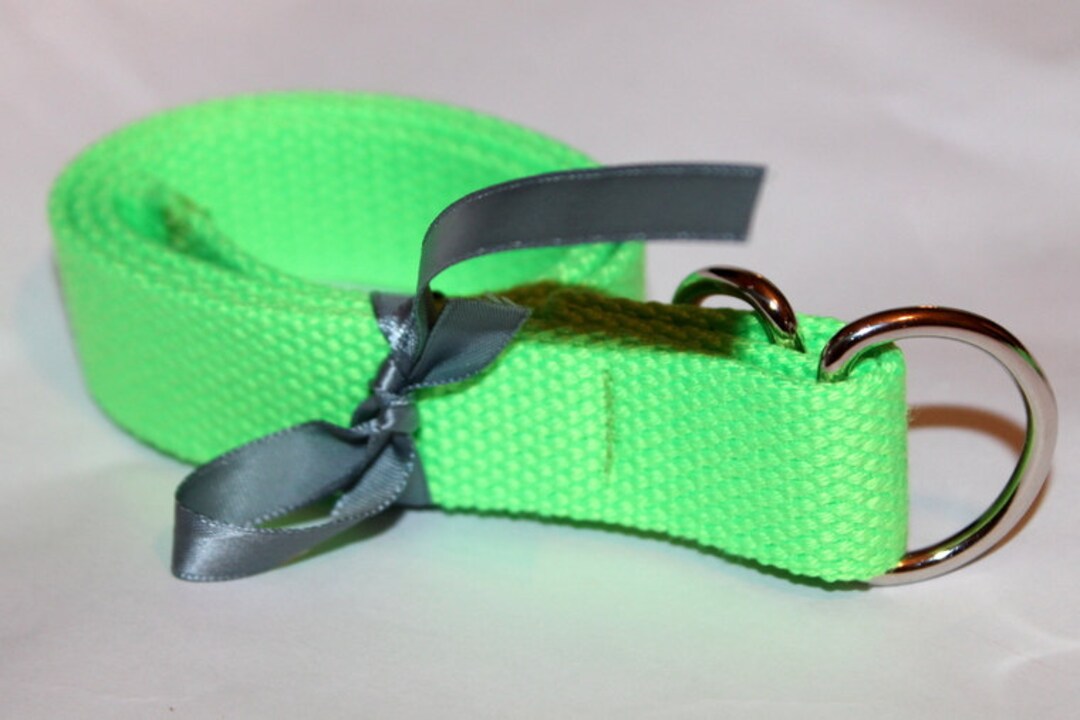 Kids Neon Green Belt Neon Green D Ring Fluorescent Green Webbing Belt ...