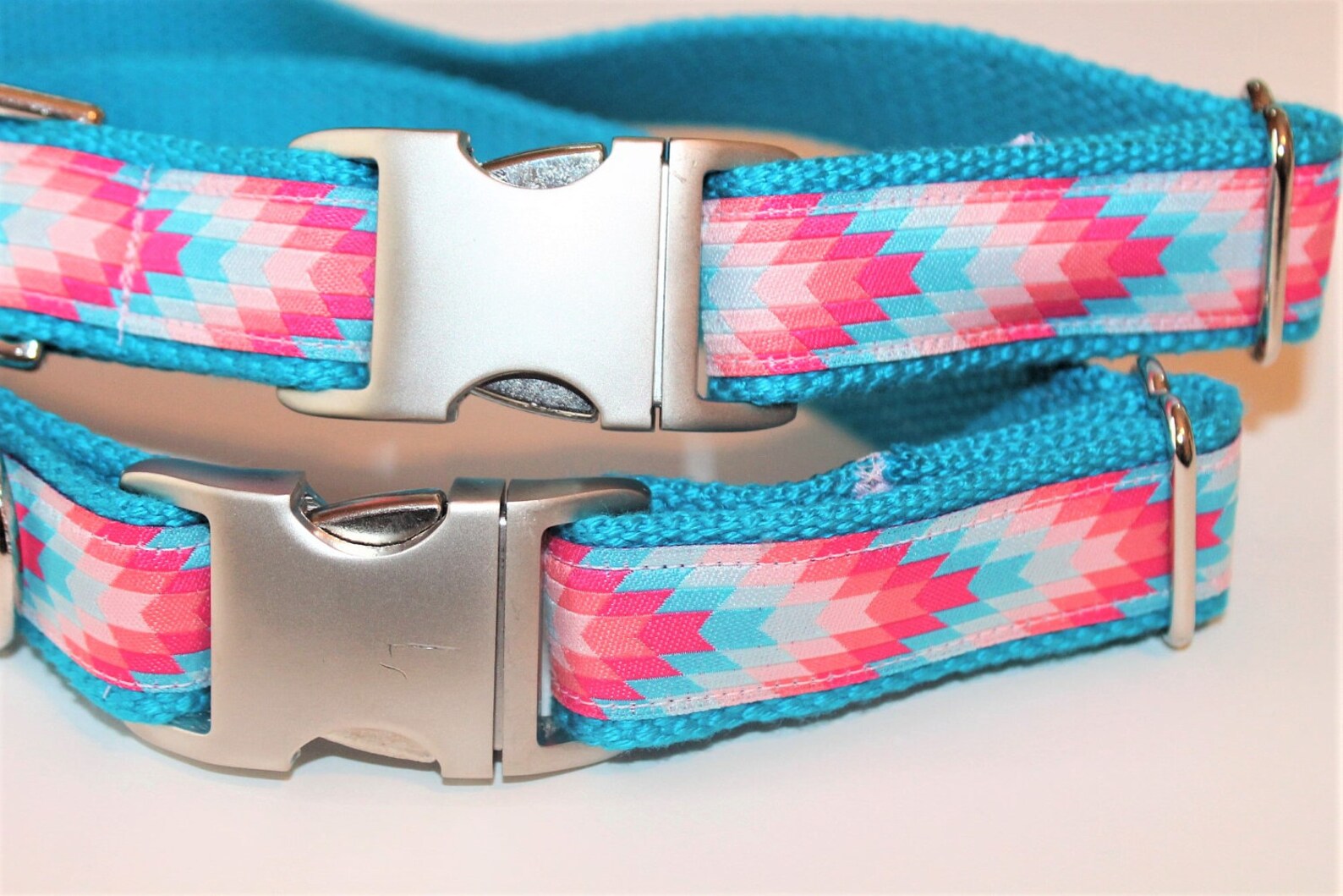 Dog Collar Aztec Dog Collar Coral Dog Collar Summer Collar - Etsy