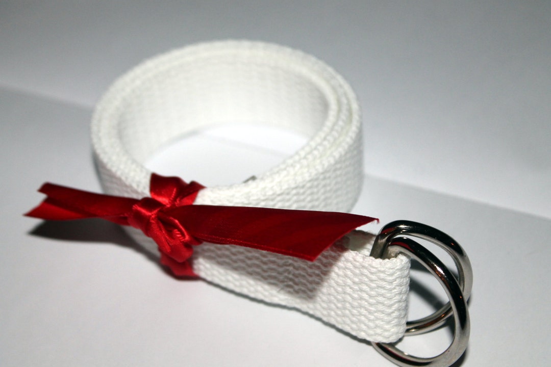 Kid White Belt White Webbing Belt Baptism Belt Boys Wedding - Etsy