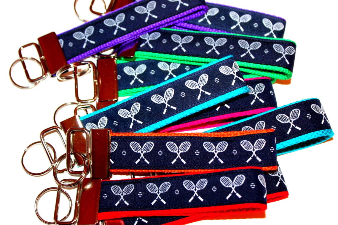 Tennis Key Chain Tennis Gift Tennis Team Tennis Key Fob Wristlet Tennis ...