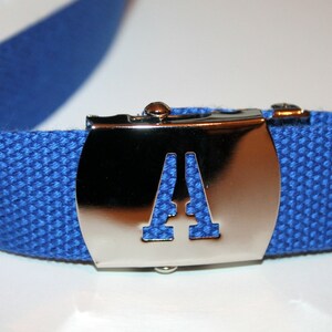 Royal Blue Letter Belt Initial Belt Boys Girls Adults Kids Royal Belt ...