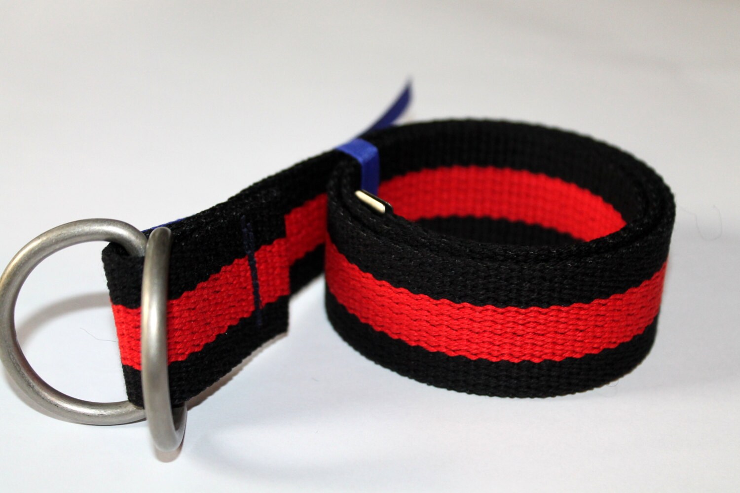 Kids Red and Black Belt Boys Stripe Webbing Belt D Ring Belt for Kids ...