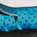 Turquoise and Navy Pin Dot Ribbon Nautical Ribbon 5 or 10 Yards Pin ...