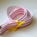 Girls Ribbon Belt Pink Stripe Belt Pink and White Stripe Belt Light ...