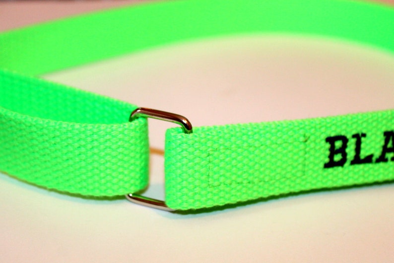 Neon Green Kids Belt Combo Fluorescent Belt Adjustable Hook and Loop ...