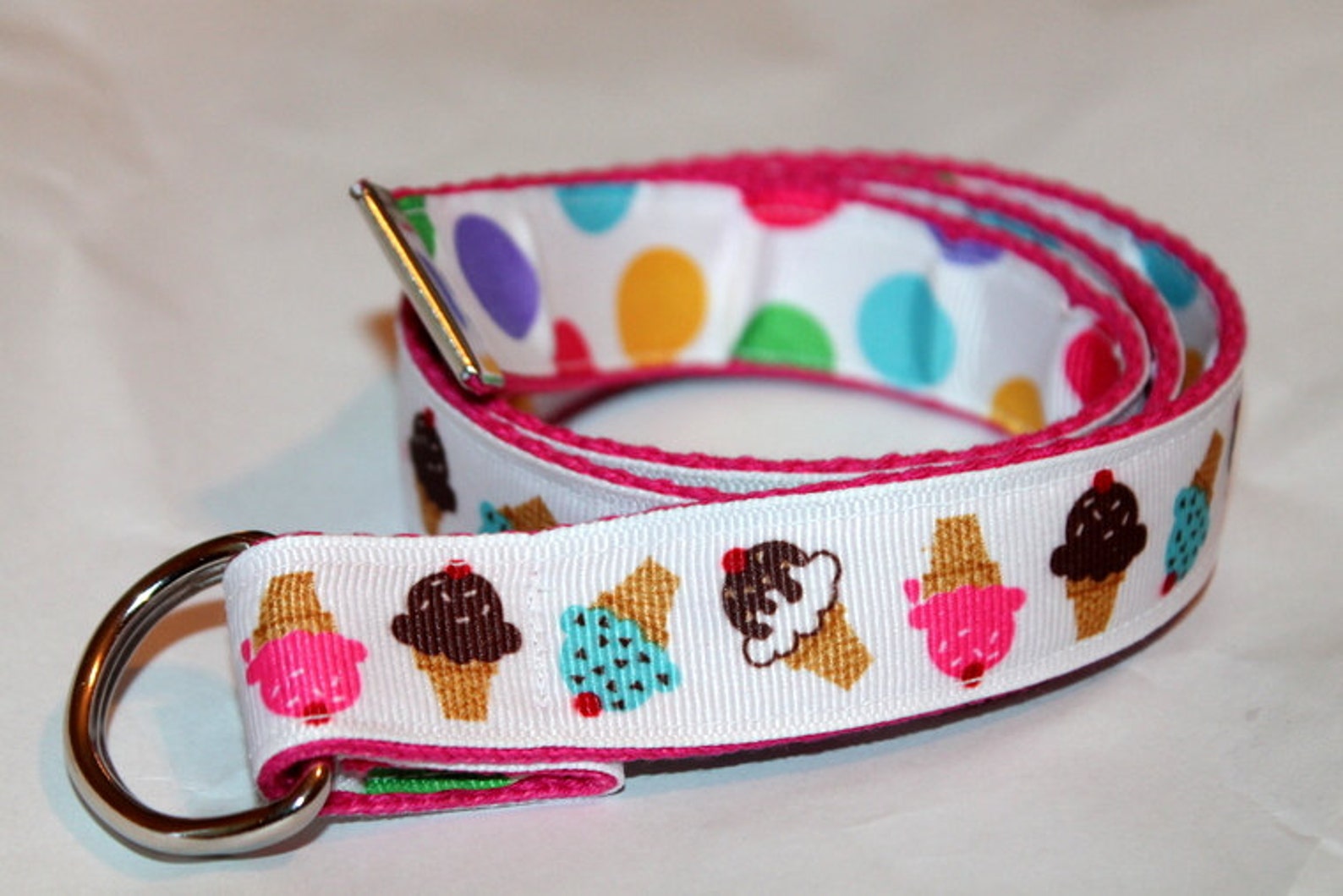 Ice Cream Cones Belt Girls Ribbon Belt Girls Reversible Belt Girls ...