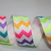 Neon Chevron Ribbon 7/8 Inch 10 or 20 Yards Rainbow Ribbon Neon Rainbow ...