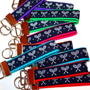 Tennis Key Chain Tennis Gift Tennis Team Tennis Key Fob Wristlet Tennis ...